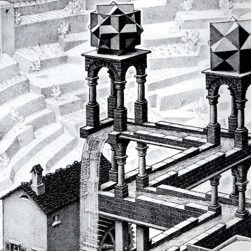 MC Escher Print Escher Art dragon Circa 1952 - Etsy