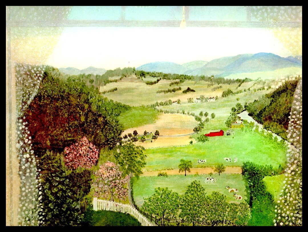 Grandma Moses, Grandma Moses Print, Country Decor,"hoosick Valley ...