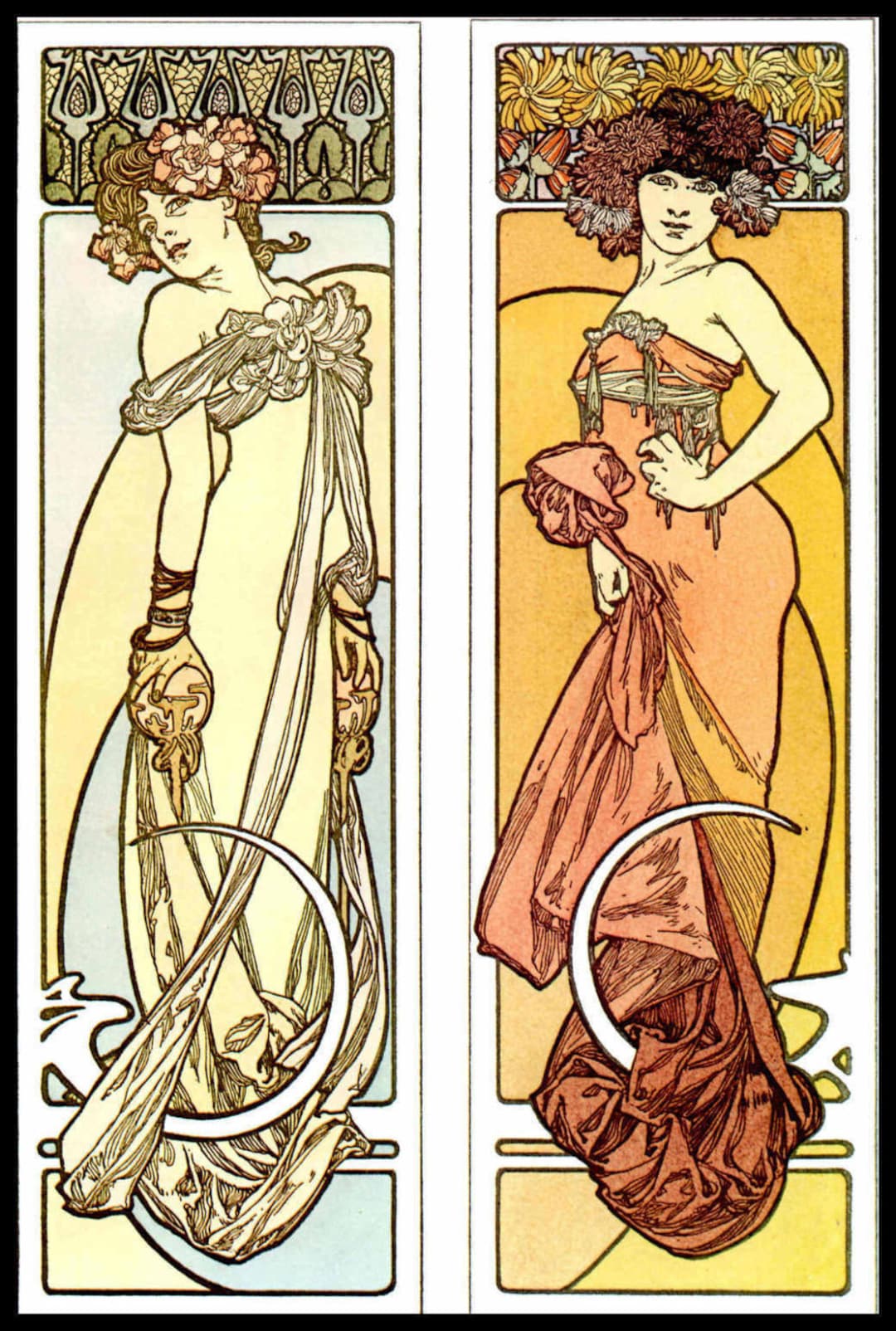 Art Nouveau, Art Nouveau Print, Art Nouveau Poster, Home Decor, Wall ...