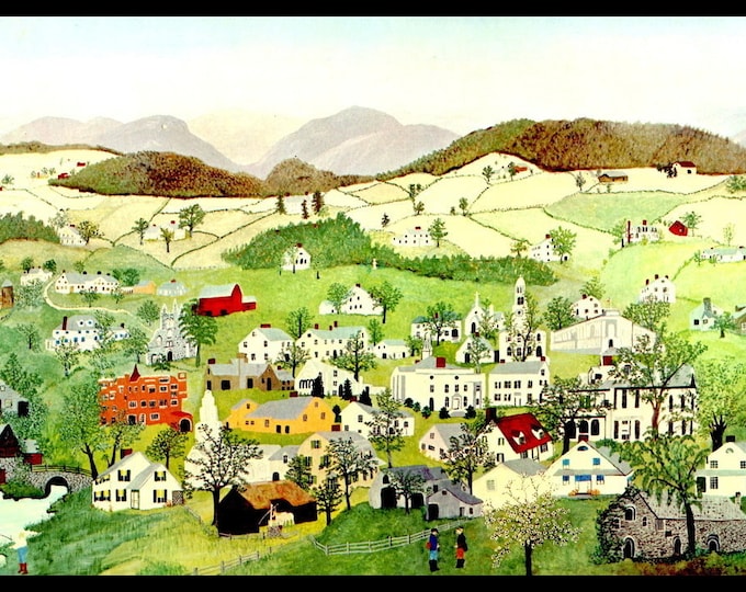 Grandma Moses, Grandma Moses Print, Country Decor, Primitive, Folk Art ...