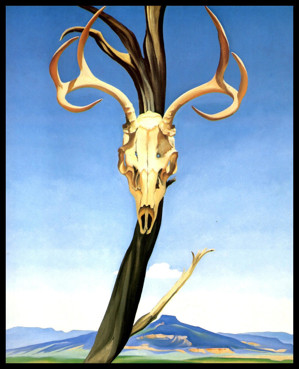 1936 Georgia O'keeffe Print Deer's Skull With - Etsy
