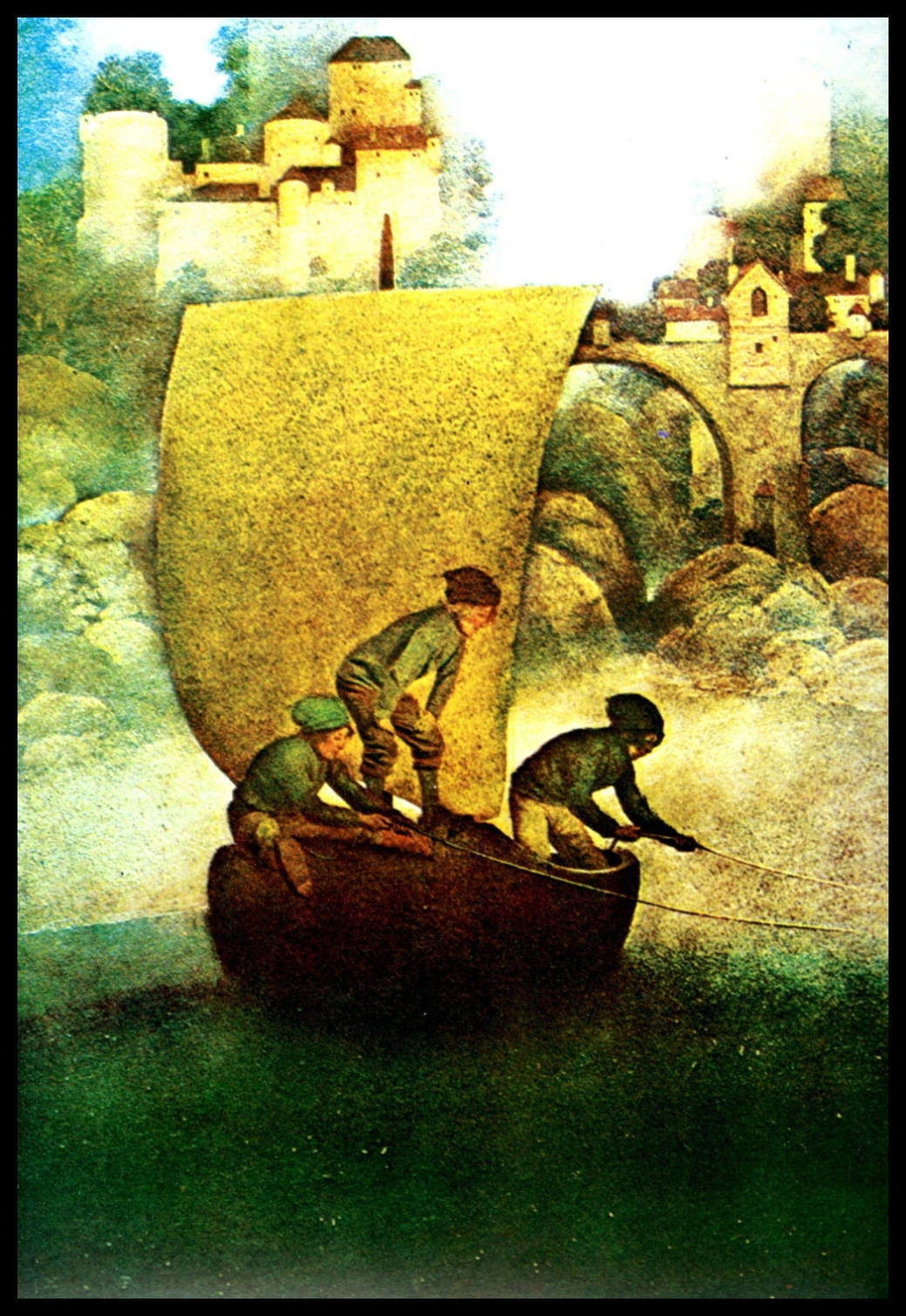Maxfield Parrish Print From 'poems of Childhood', 'wynken, Blynken and ...