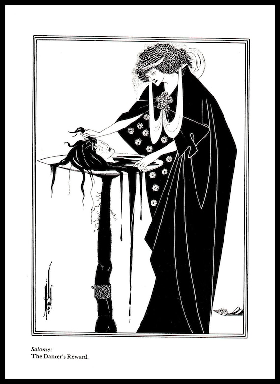 Aubrey Beardsley Print Art Nouveau The Dancers Reward | Etsy
