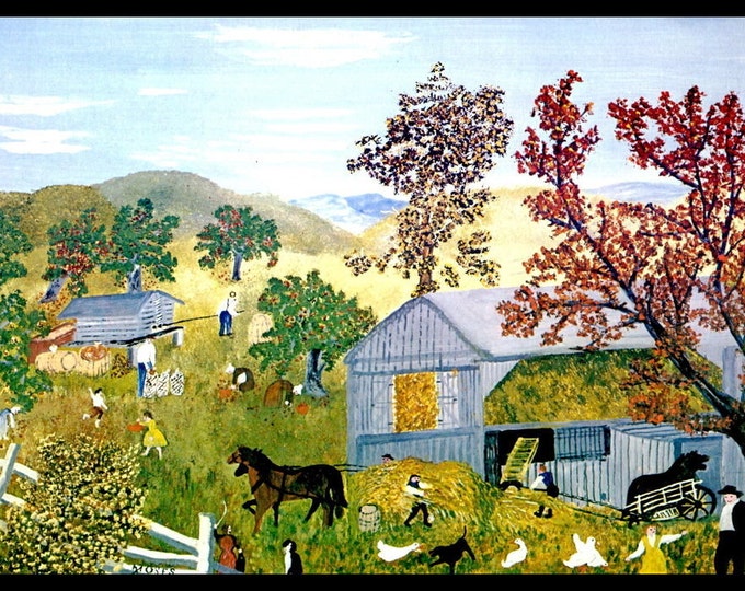 Grandma Moses Grandma Moses Print Country Decor Primitive - Etsy