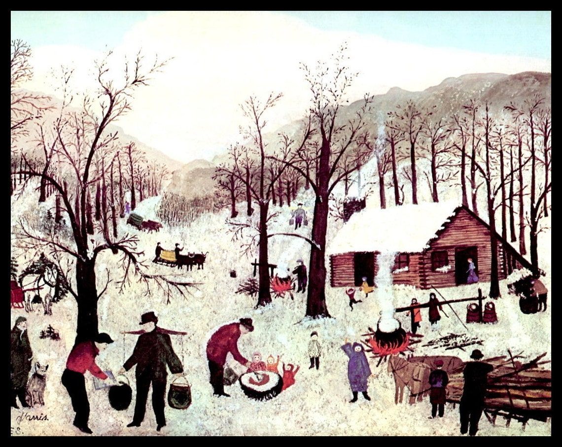 Grandma Moses, Grandma Moses Print, Vintage Americana, Country Home ...