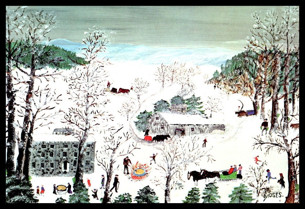 Grandma Moses Grandma Moses Print Vintage Americana Country | Etsy
