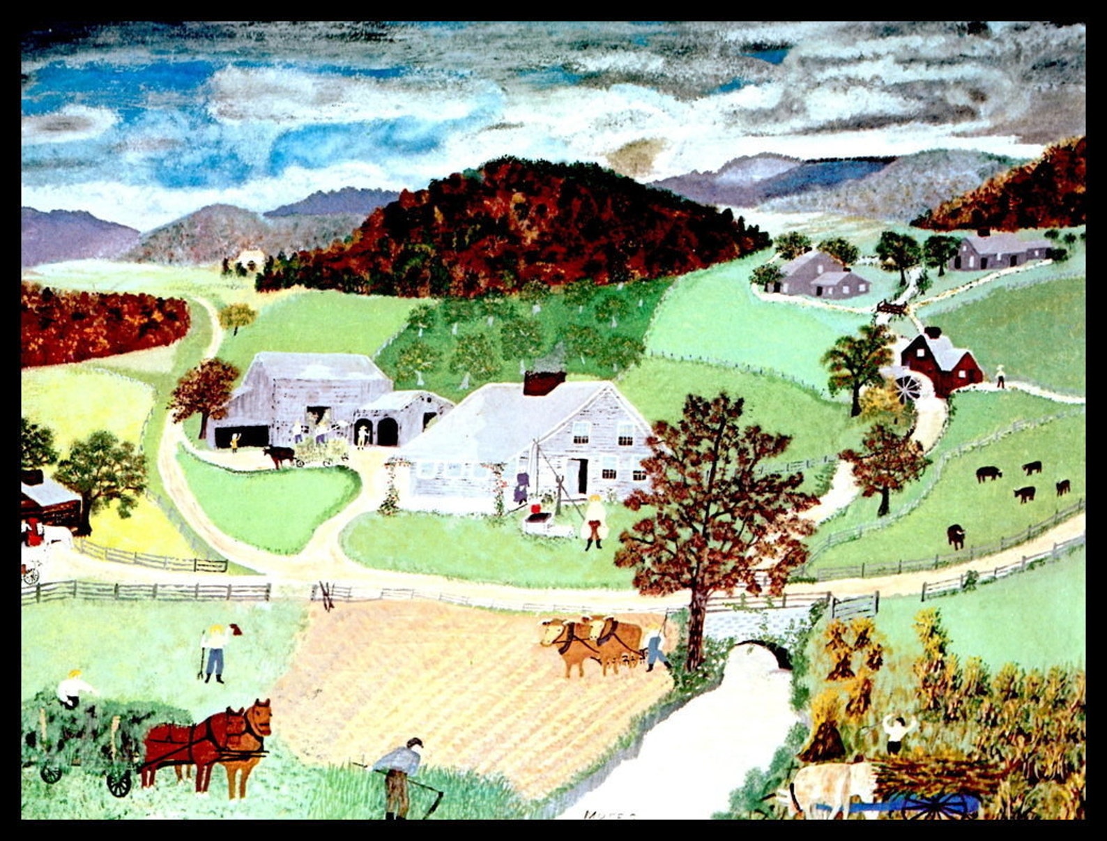 Grandma Moses Grandma Moses Print Vintage Americana Country - Etsy