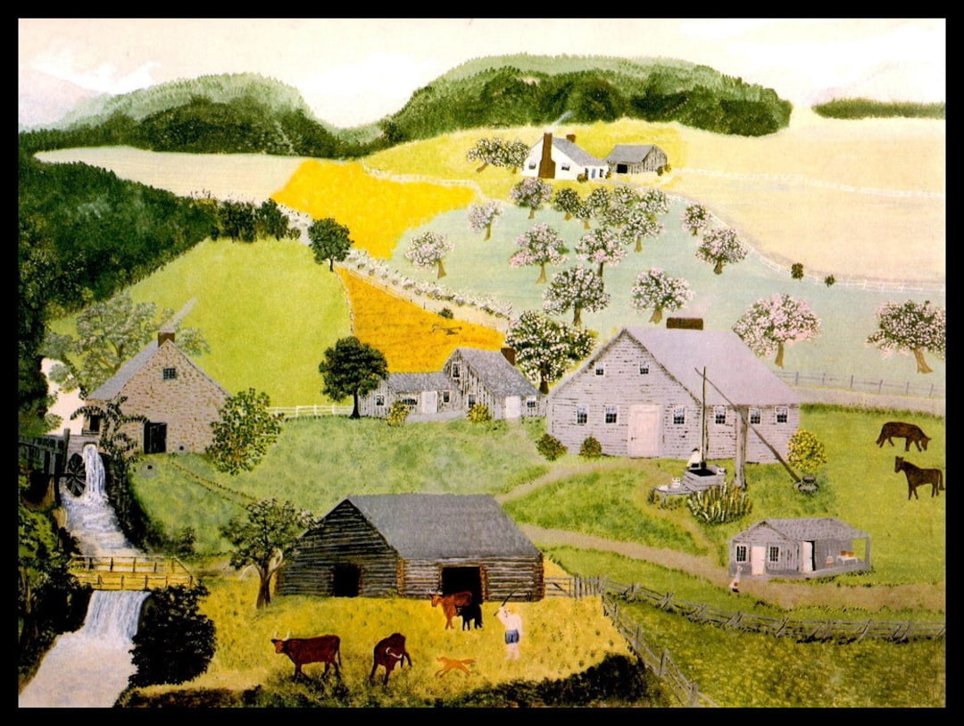 Grandma Moses, Grandma Moses Print, Vintage Americana, Country Home ...