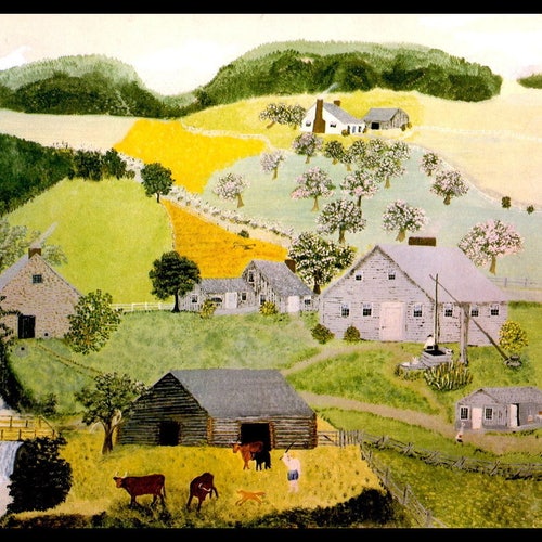 Grandma Moses Grandma Moses Print Vintage Americana Country | Etsy