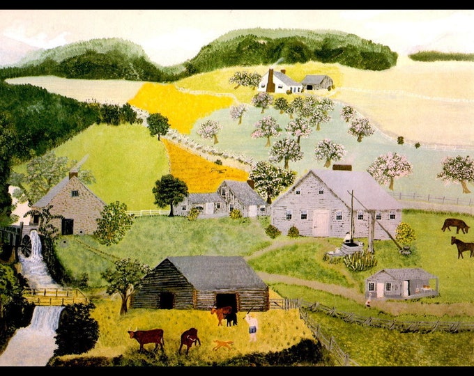 Grandma Moses Print maple Sugaring Early Spring in the - Etsy