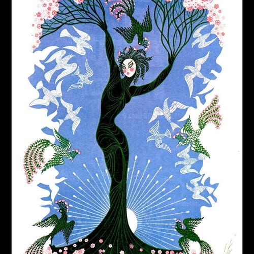 Erte Print the Seasons spring Original Vintage - Etsy
