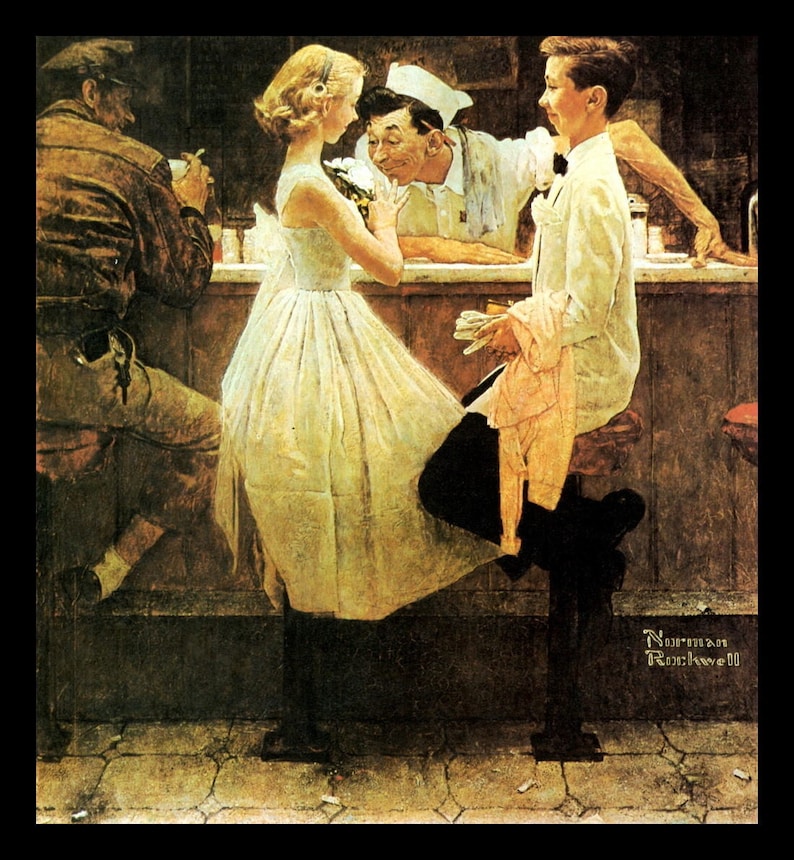 Norman Rockwell Print, "after the Prom", Circa 1957, Original Vintage ...