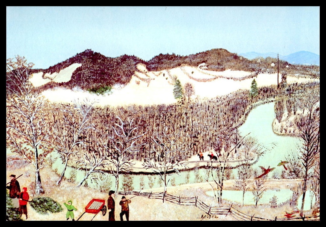 Grandma Moses, Grandma Moses Print, Vintage Americana, Country Home ...