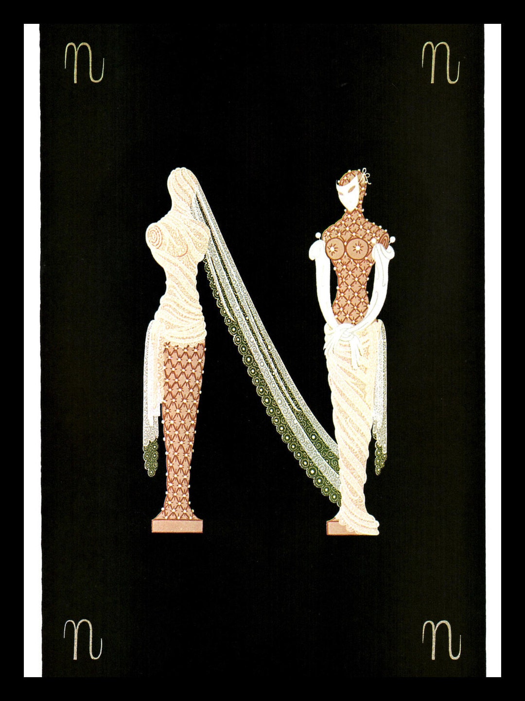 Erte Art Deco Erte Pints 1920's Home Decor Wall Hanging Fashion Wall ...