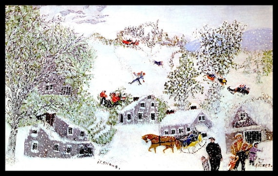 Grandma Moses Grandma Moses Print Country Decor Primitive | Etsy