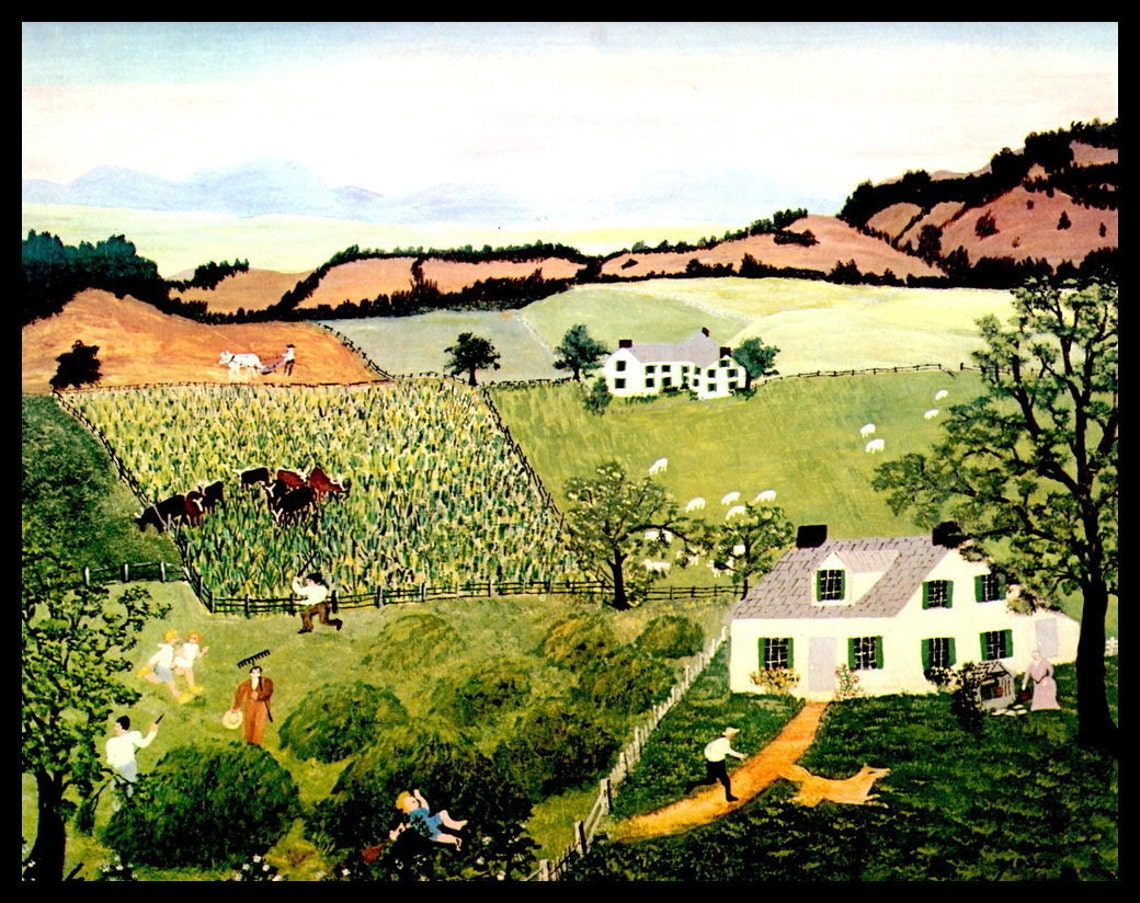Grandma Moses Grandma Moses Print Country Decor Primitive | Etsy