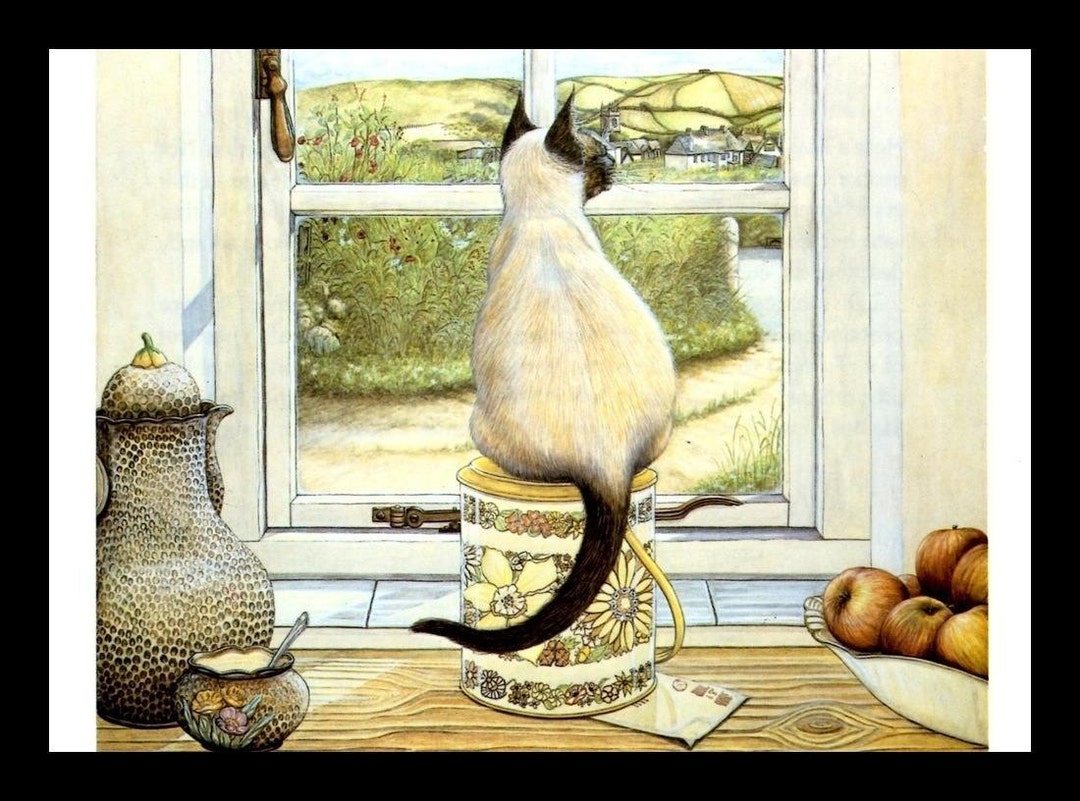 Cat Painting, Cat Art Print, Cat Gift Ideas, Cute Cat Art, Kitten Art ...