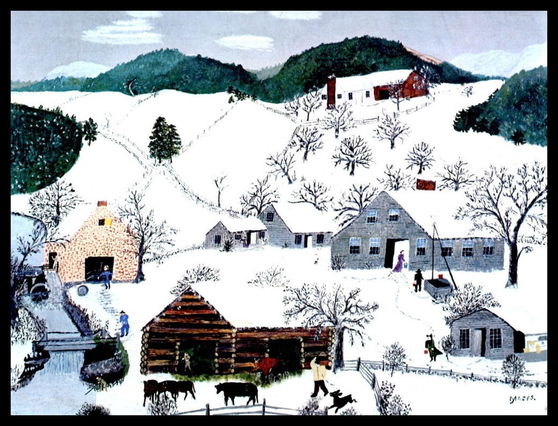 Grandma Moses Grandma Moses Print Vintage Americana Country | Etsy