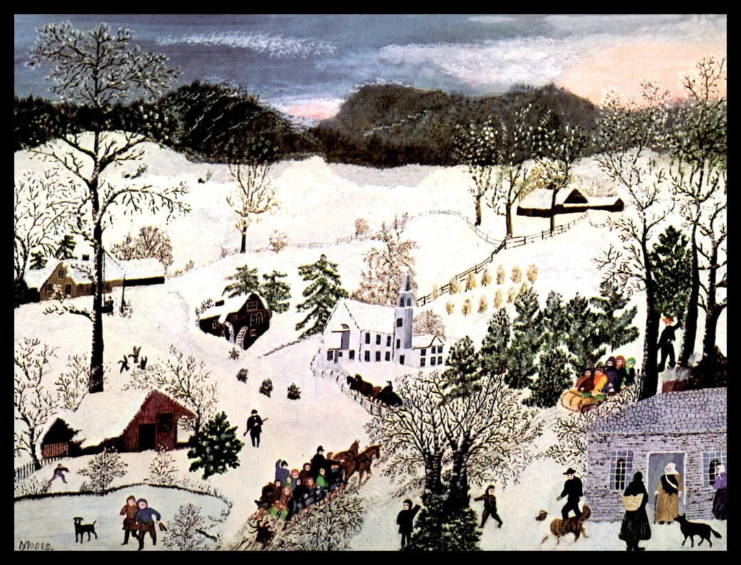 Grandma Moses, Grandma Moses Print, Vintage Americana, Country Home ...
