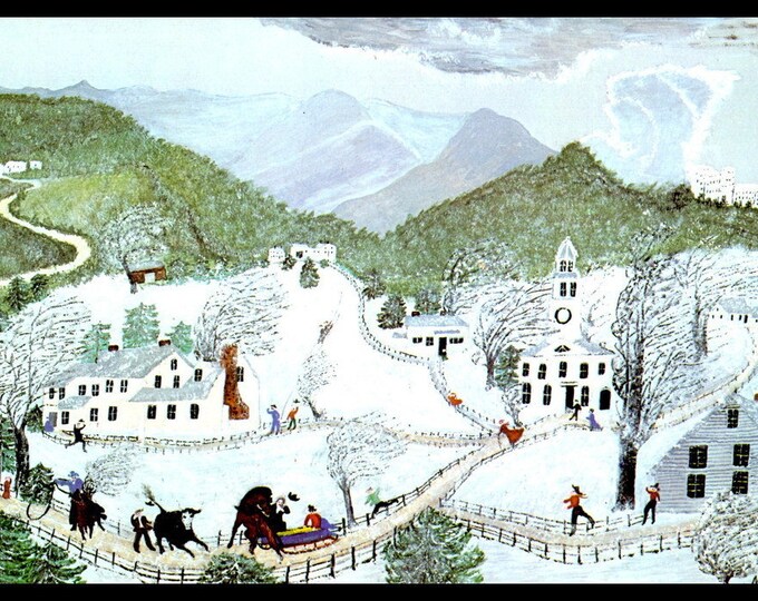 Grandma Moses, Grandma Moses Print, Vintage Americana, Country Home ...