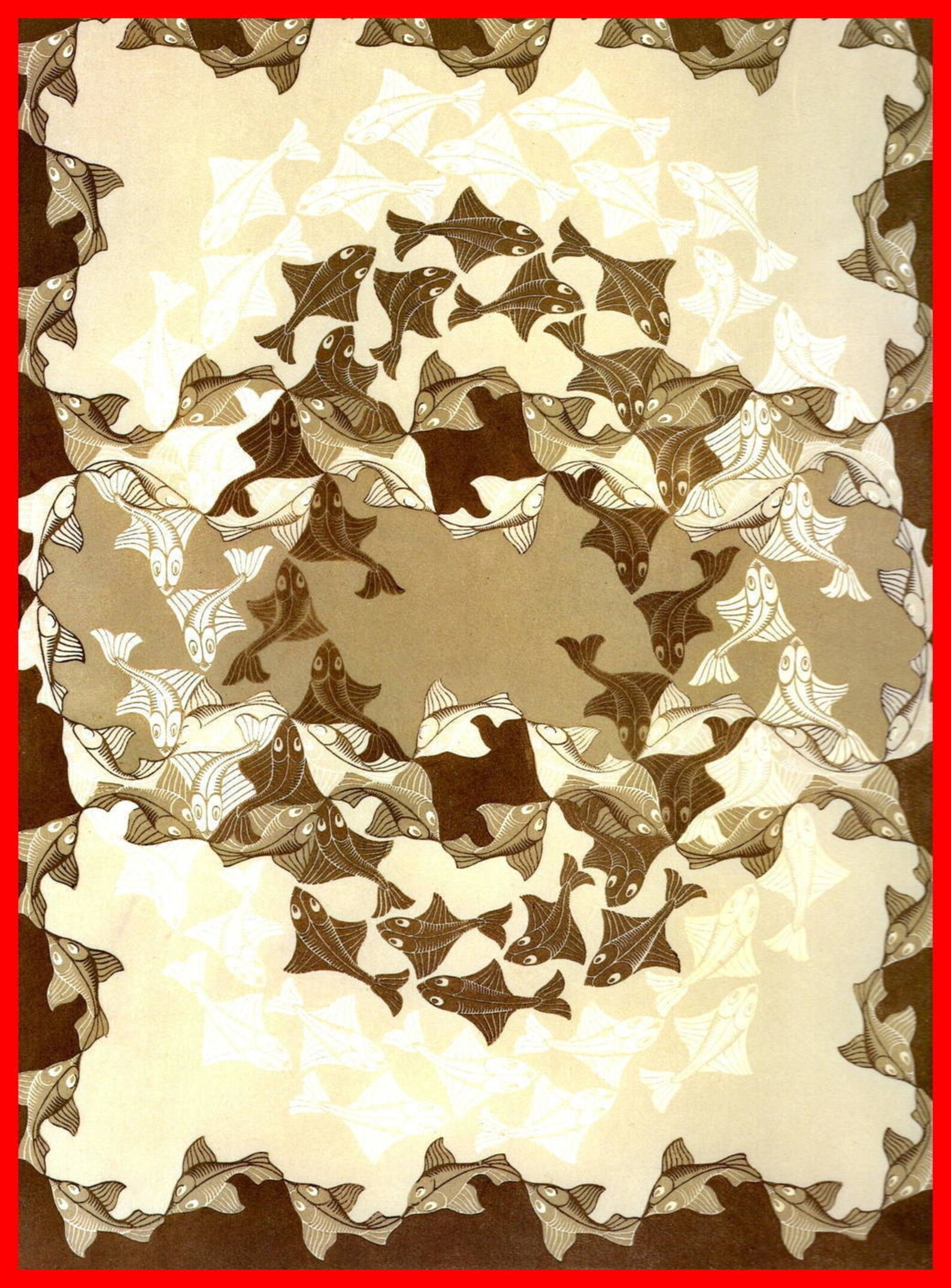 MC Escher Print Escher Art fish Circa 1941 - Etsy