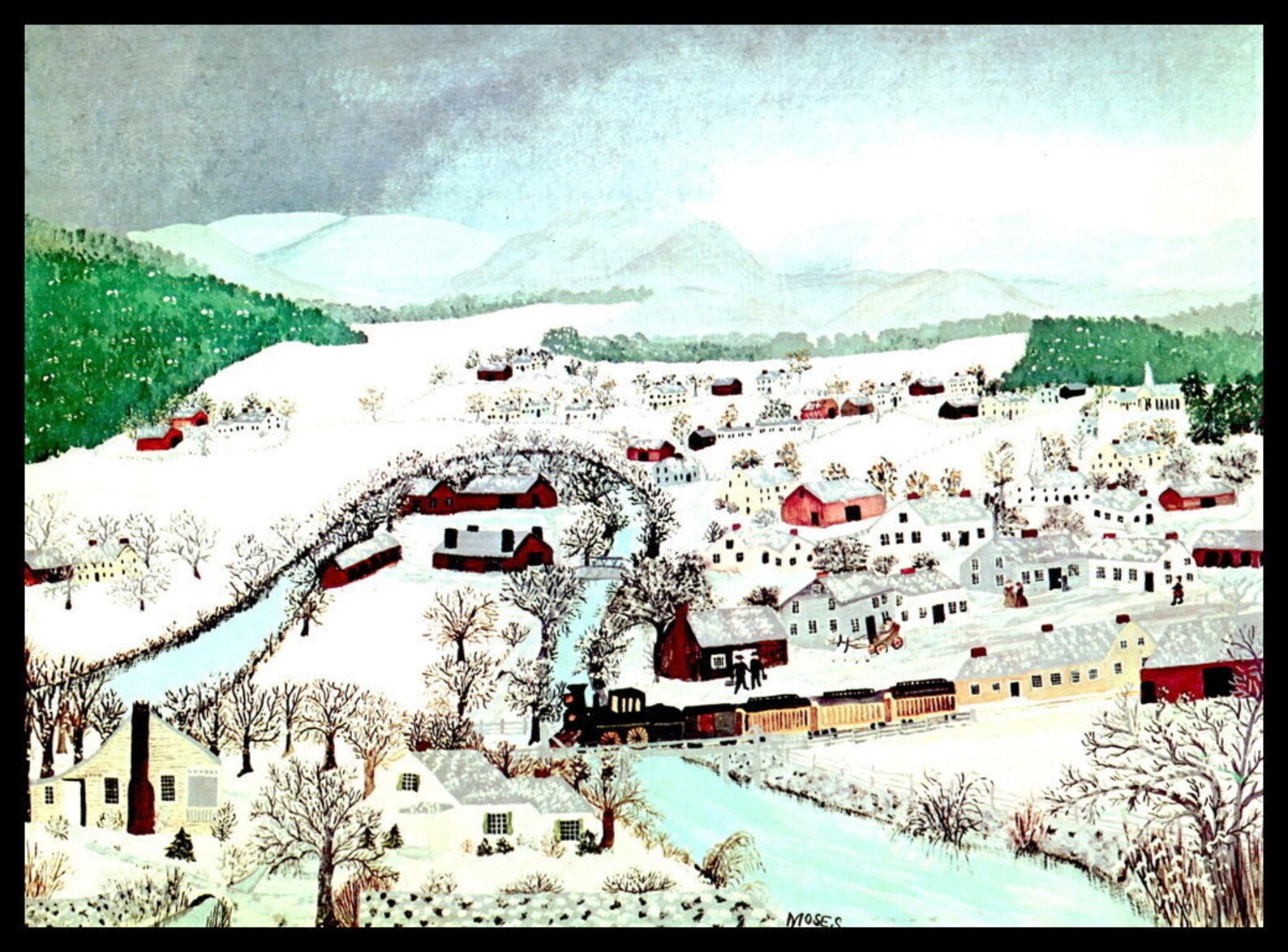 Grandma Moses Grandma Moses Print Country Decor Primitive | Etsy
