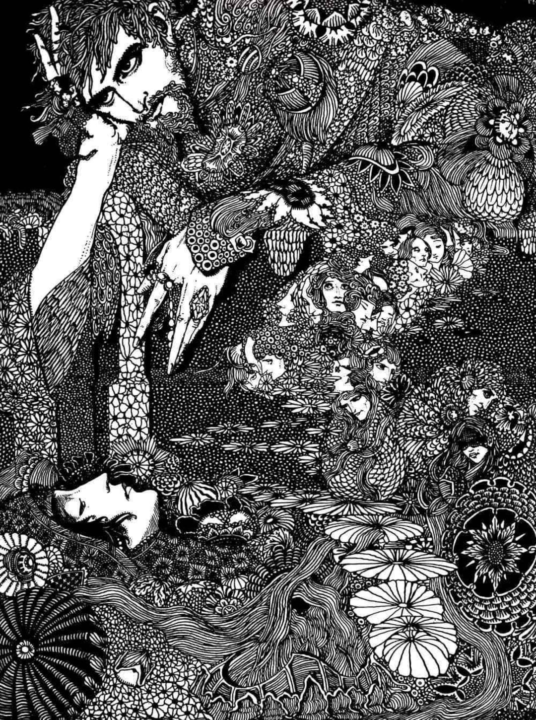 Vintage Harry Clarke, Illustration for 'tales of Mystery and ...