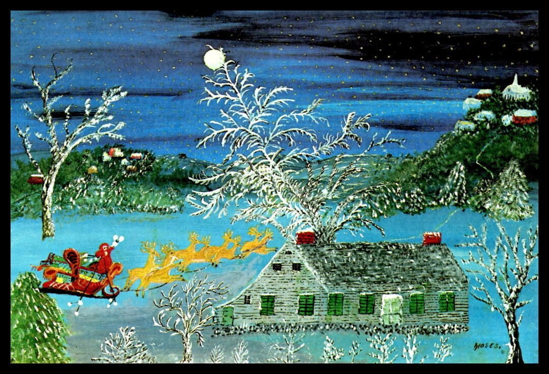Grandma Moses, Grandma Moses Print, Vintage Americana, Country Home ...