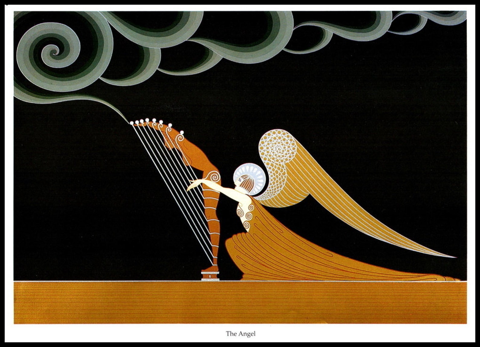Erte Print 'the Angel' Home Decor Original Vintage - Etsy