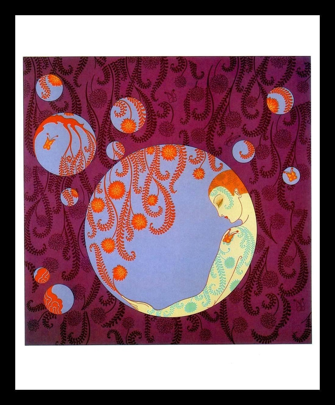 Erte Print, 'spring Shadows', Original Vintage Art Print, Ready to ...