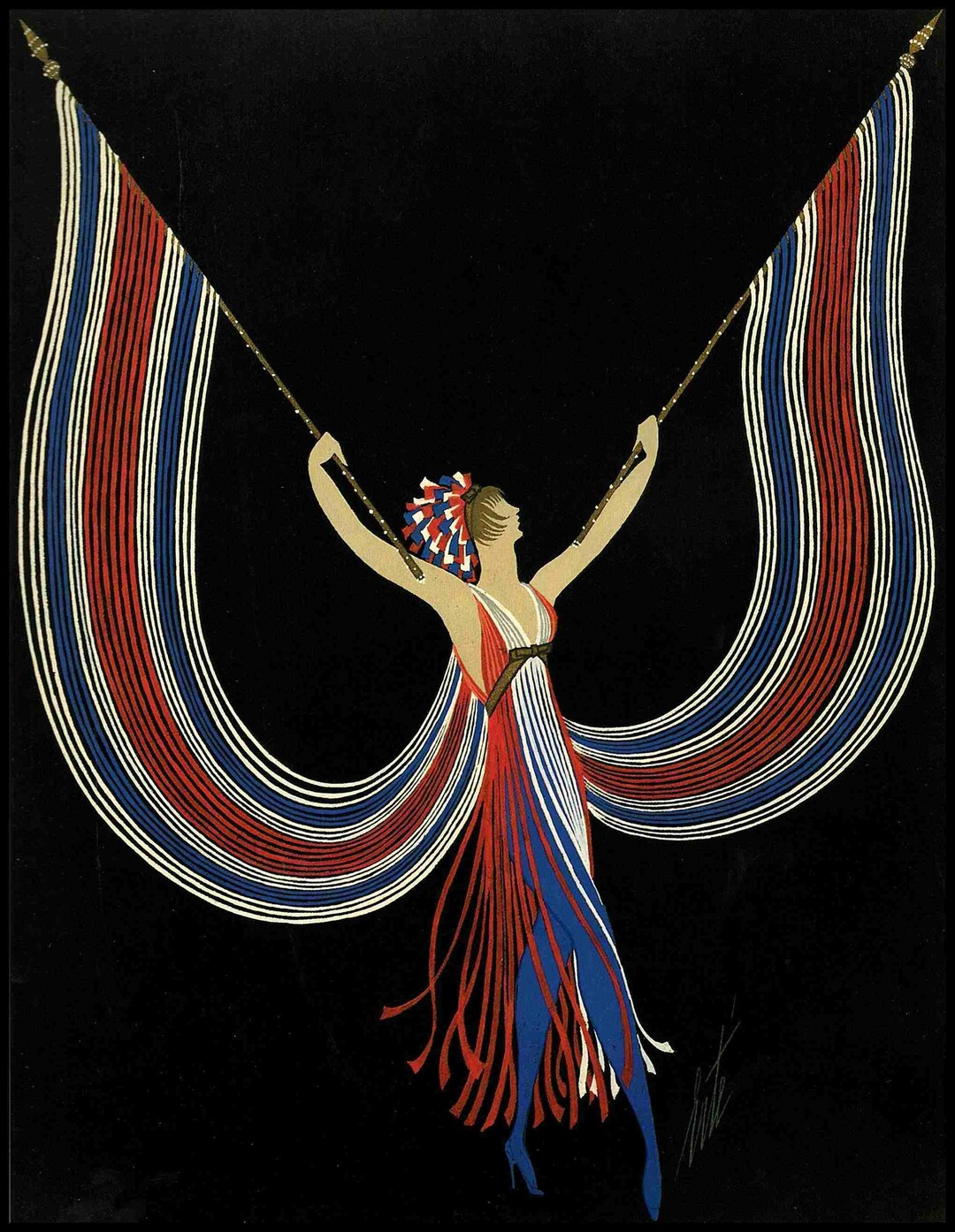 Erte, Art Deco, Erte Pints, 1920's, Home Decor, Wall Hanging, Erte ...
