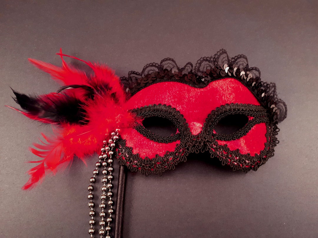 Masquerade Mask Mardi Gras Mask With Handheld Stick - Etsy