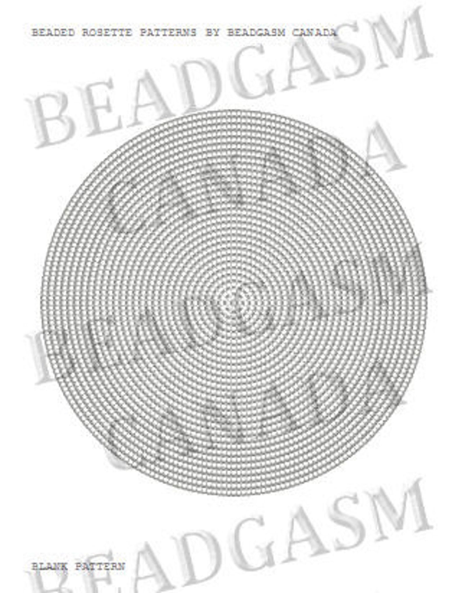 Blank Beaded Rosette Patterns Miyuki Delica Seed Beads Graph - Etsy