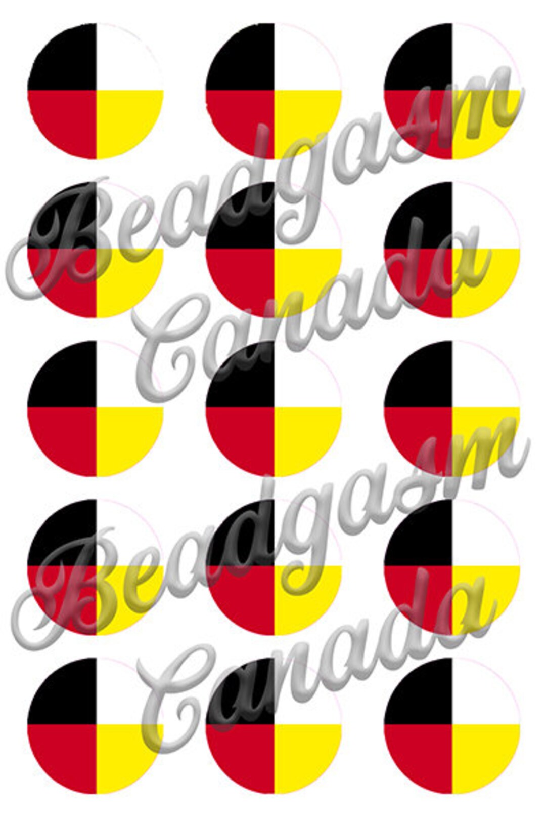 4 Colours Printable Cabs 1 Rounds Medicine Wheel First Nation - Etsy