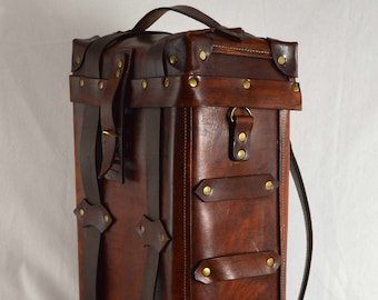 Leather Backpack Steamer Pack Backpack for Men 15 | Etsy