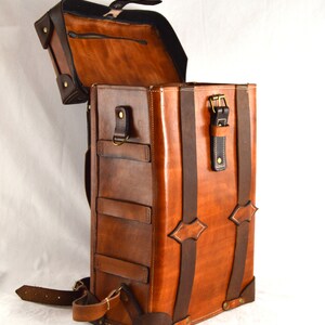 Leather Backpack, Steamer Pack, Backpack for Men, 15" Laptop Bag ...