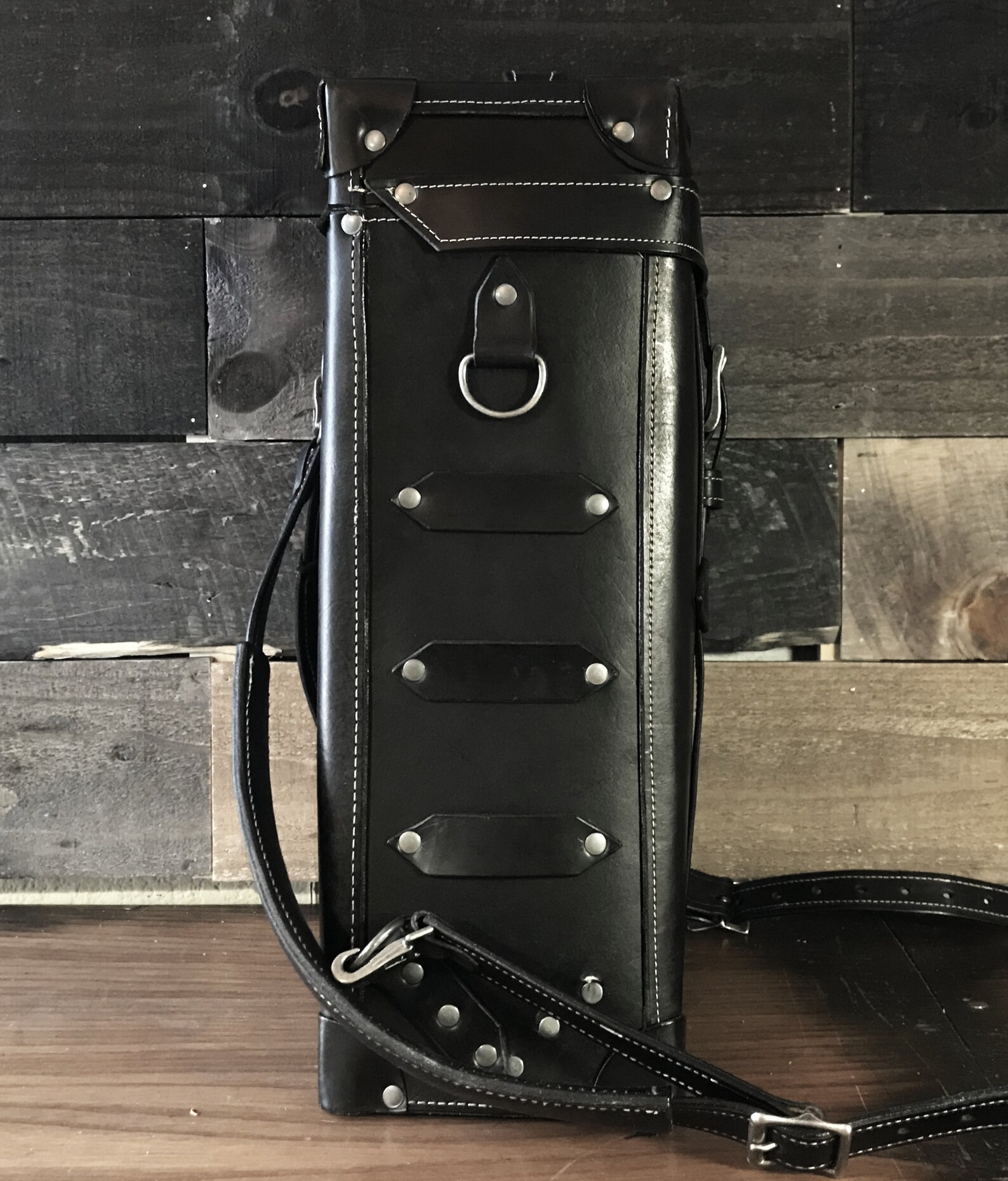 Leather Backpack Black, Steamer Pack, Backpack for Men, 15" Laptop Bag ...