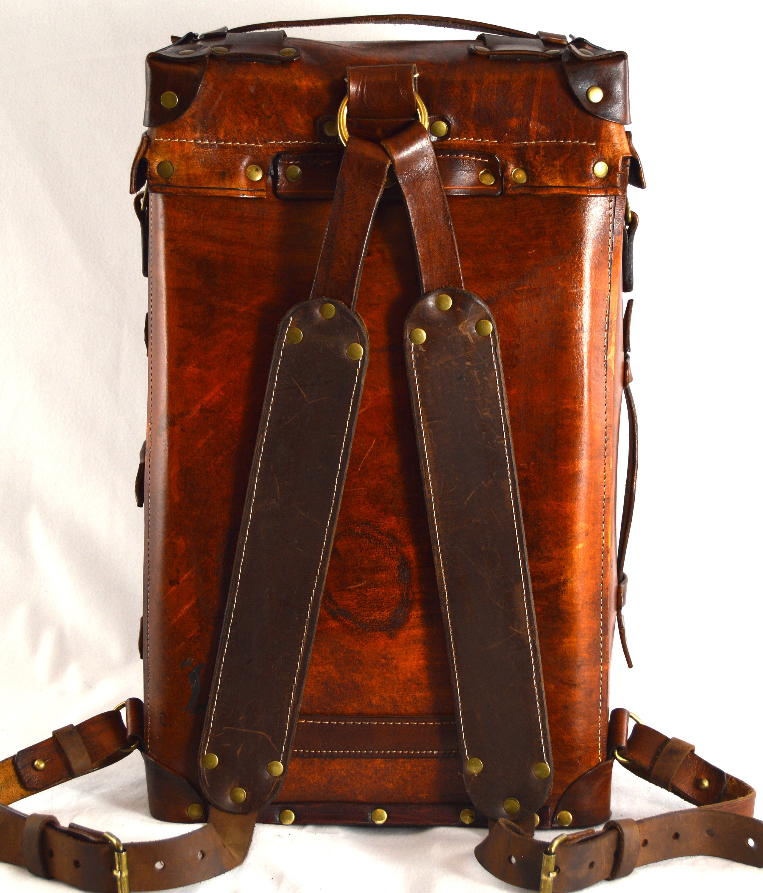 Leather Backpack, Steamer Pack, Backpack for Men, 15" Laptop Bag ...