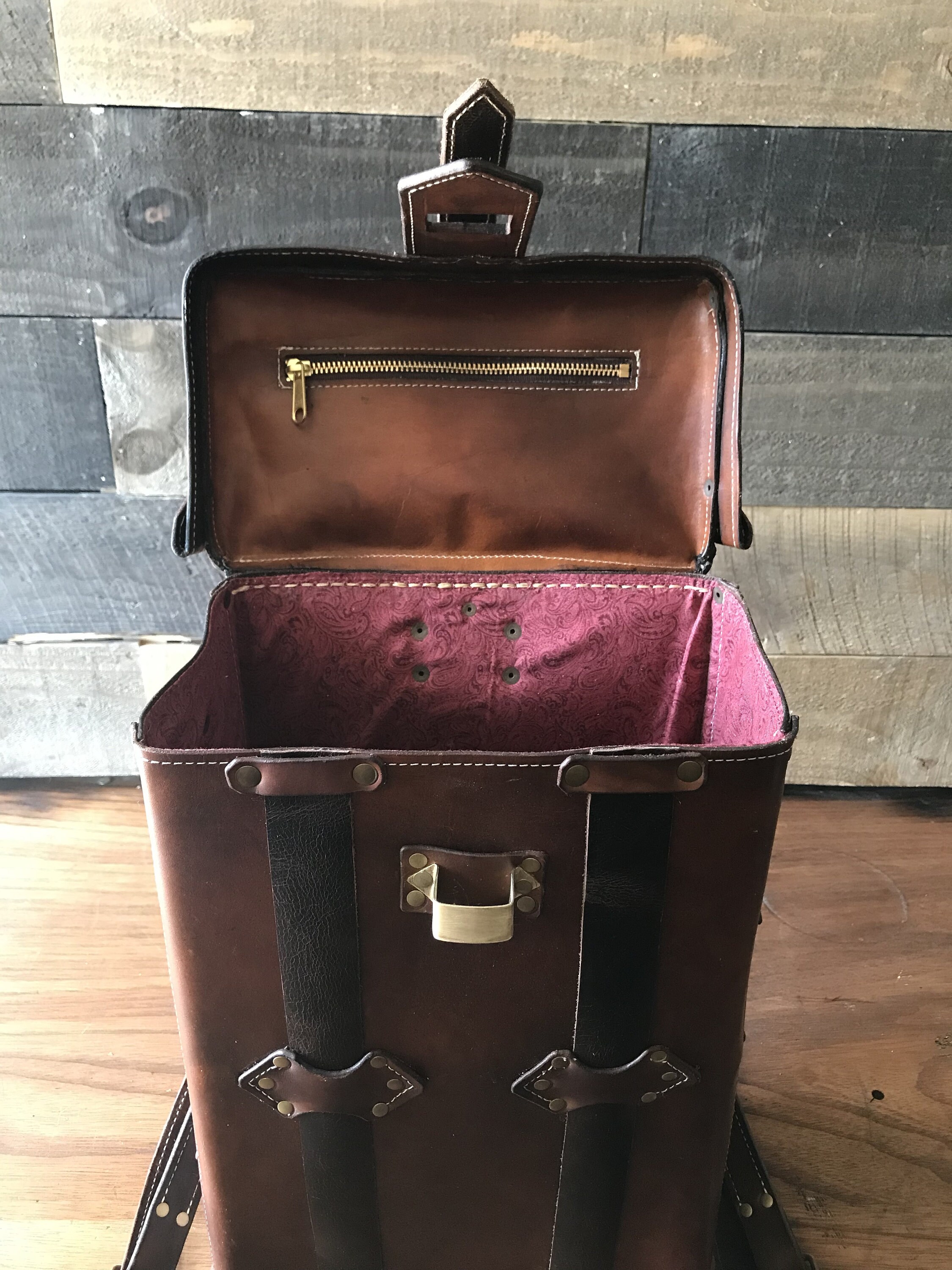 Leather Backpack, Steamer Pack, Backpack for Men, 15" Laptop Bag ...