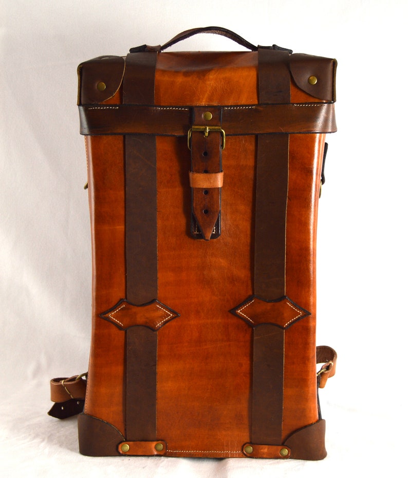 Leather Backpack, Steamer Pack, Backpack for Men, 15" Laptop Bag ...