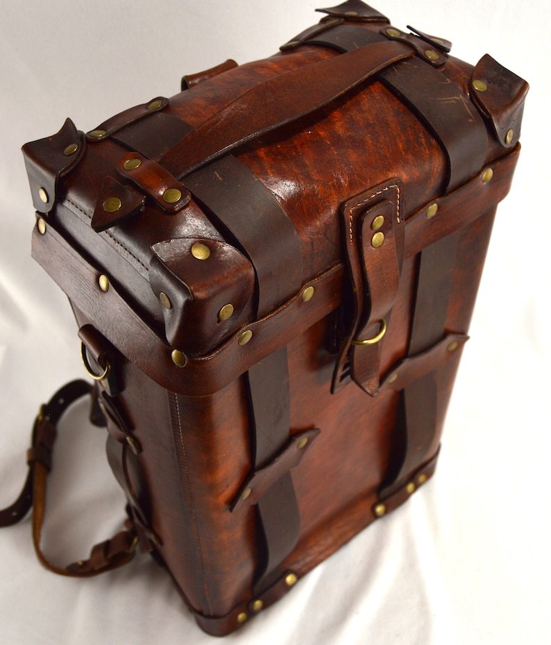 Leather Backpack, Steamer Pack, Backpack for Men, 15" Laptop Bag ...