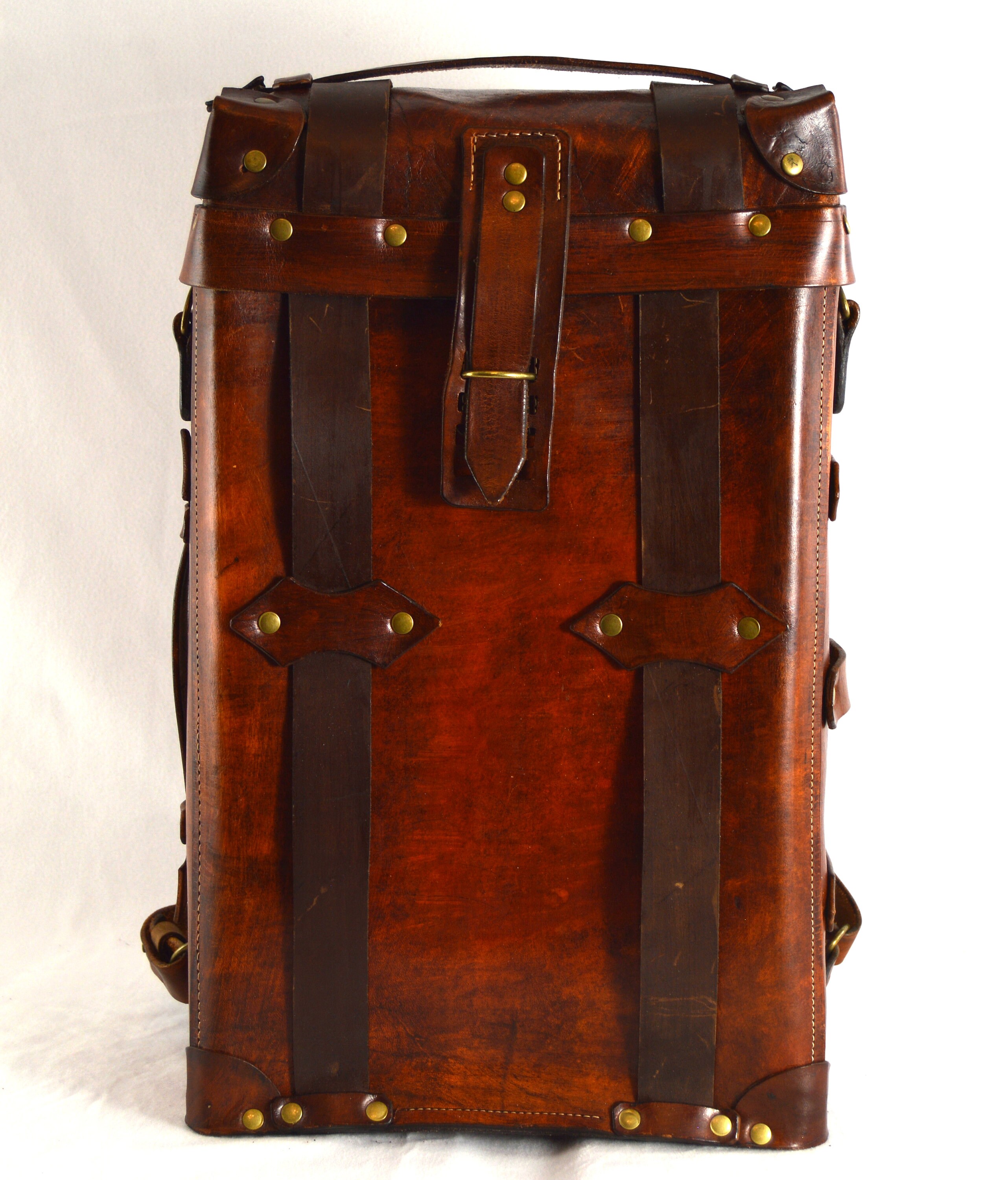 Leather Backpack, Steamer Pack, Backpack for Men, 15" Laptop Bag ...