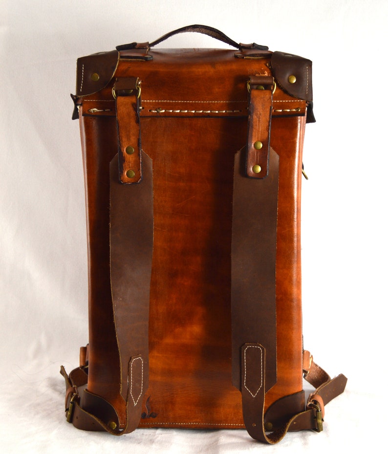 Leather Backpack, Steamer Pack, Backpack for Men, 15" Laptop Bag ...