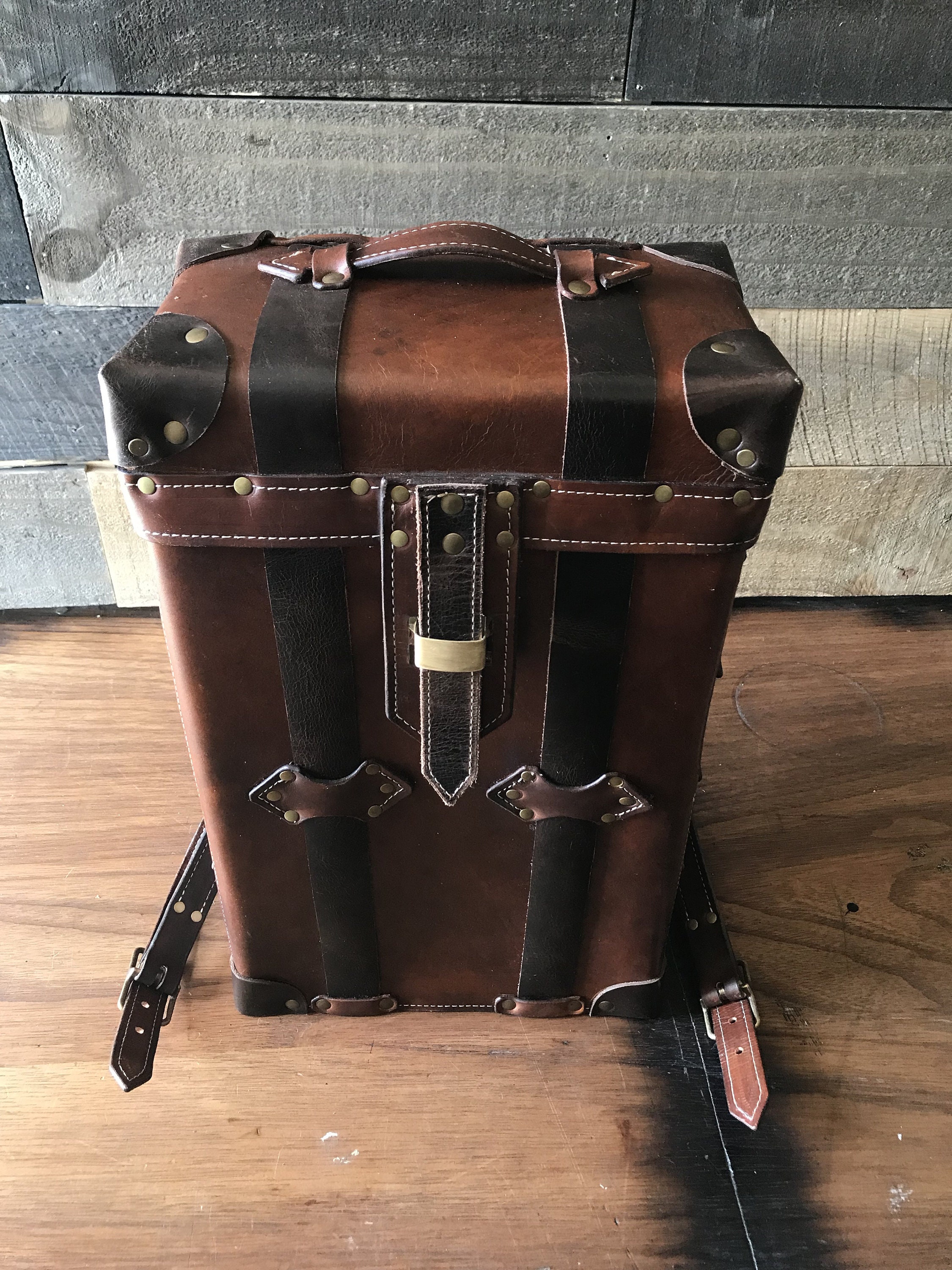 Leather Backpack, Steamer Pack, Backpack for Men, 15" Laptop Bag ...