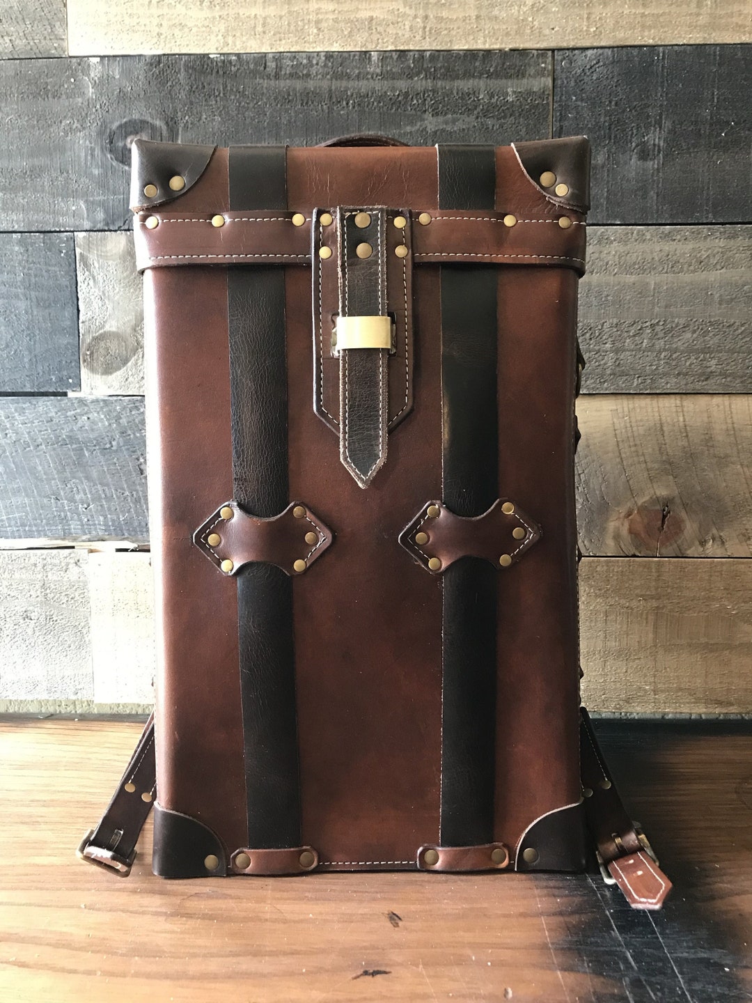 Leather Backpack, Steamer Pack, Backpack for Men, 15" Laptop Bag ...