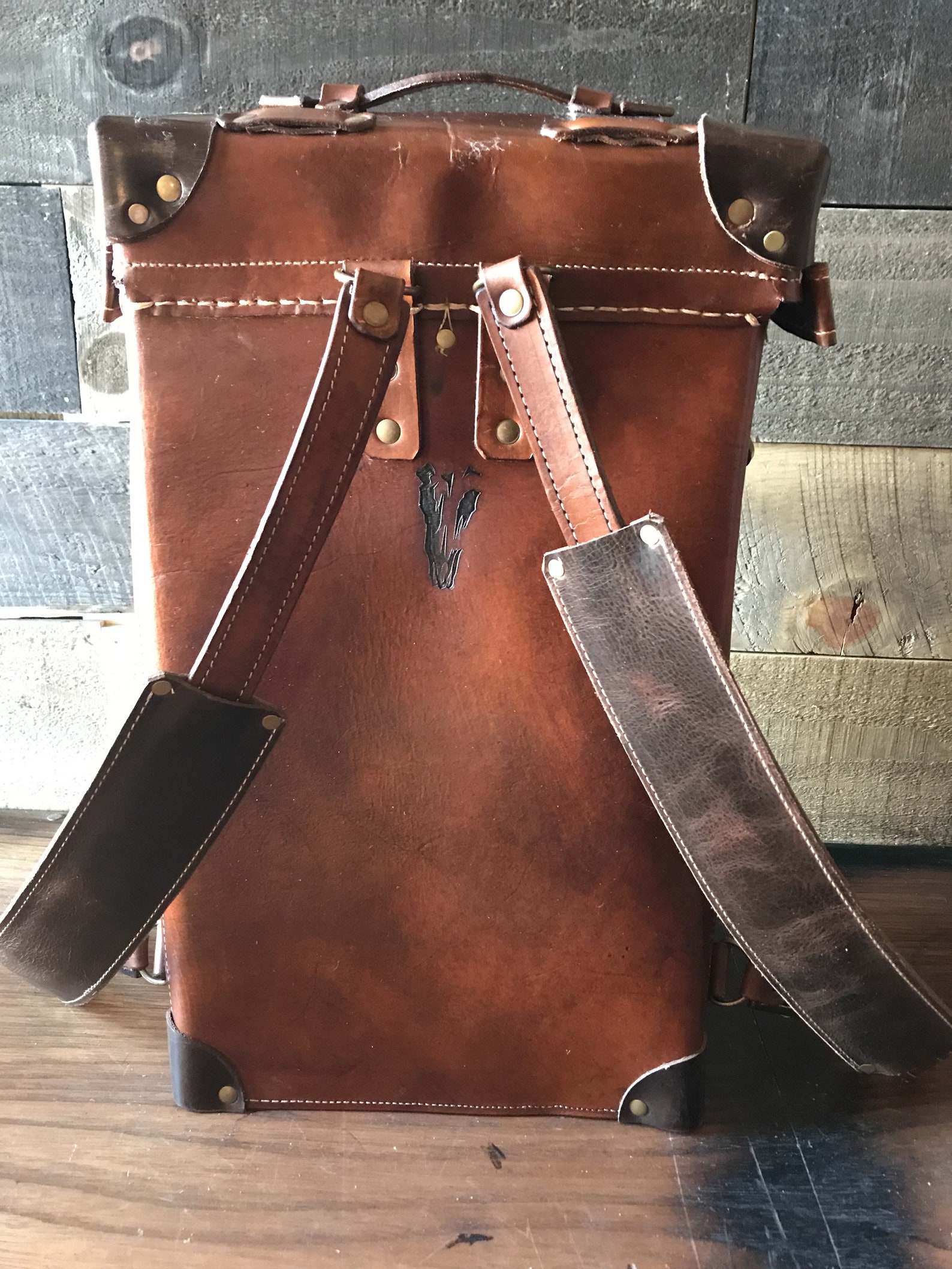 Leather Backpack, Steamer Pack, Backpack for Men, 15" Laptop Bag ...