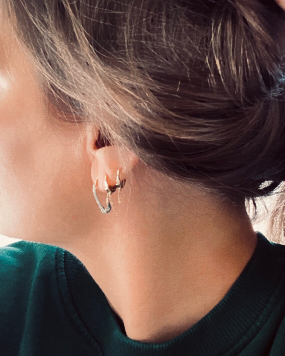 Diamond Safety Pin Earring - Etsy