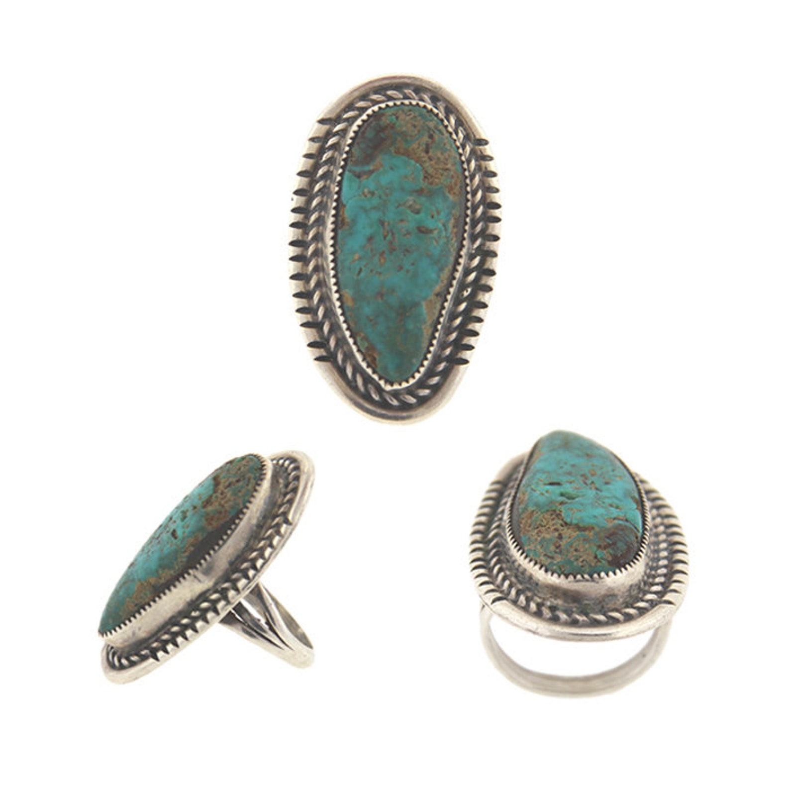 Vintage / Estate Sterling Silver Turquoise Ring - Etsy
