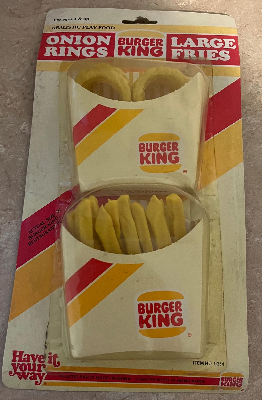 Vintage Burger King Play Food Set From 1987, - Etsy