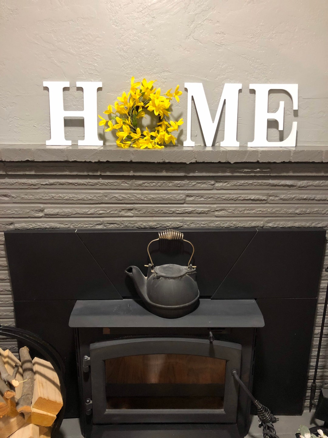 Home Letters Sign With Wreath - Etsy